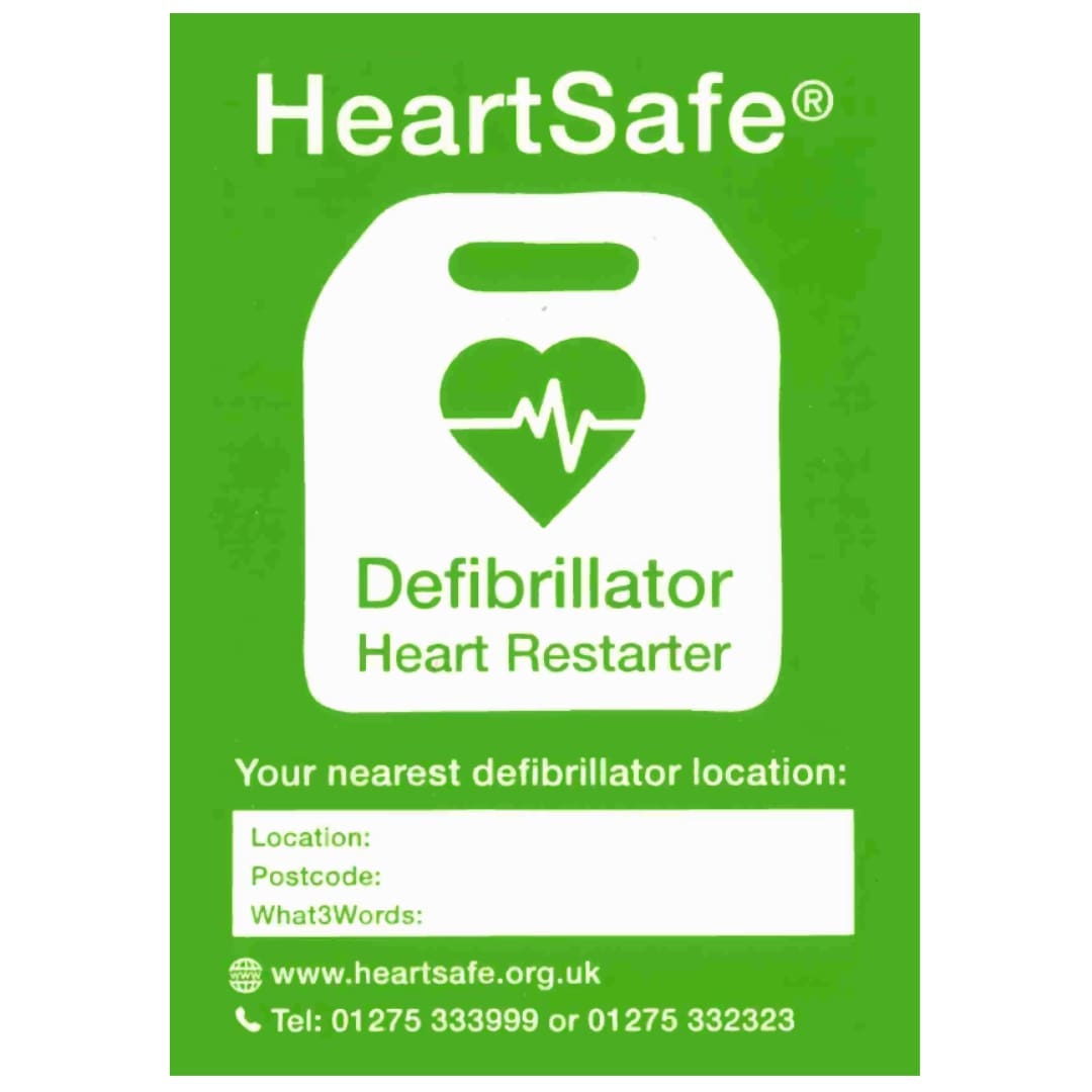 High Visibility Labels With Directions | HeartSafe