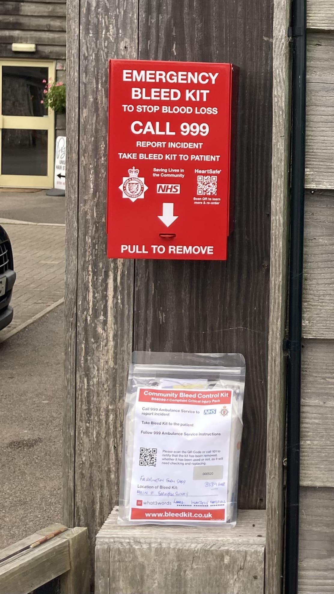 NHS and Ambulance Service Approved Bleed Kit Dispenser