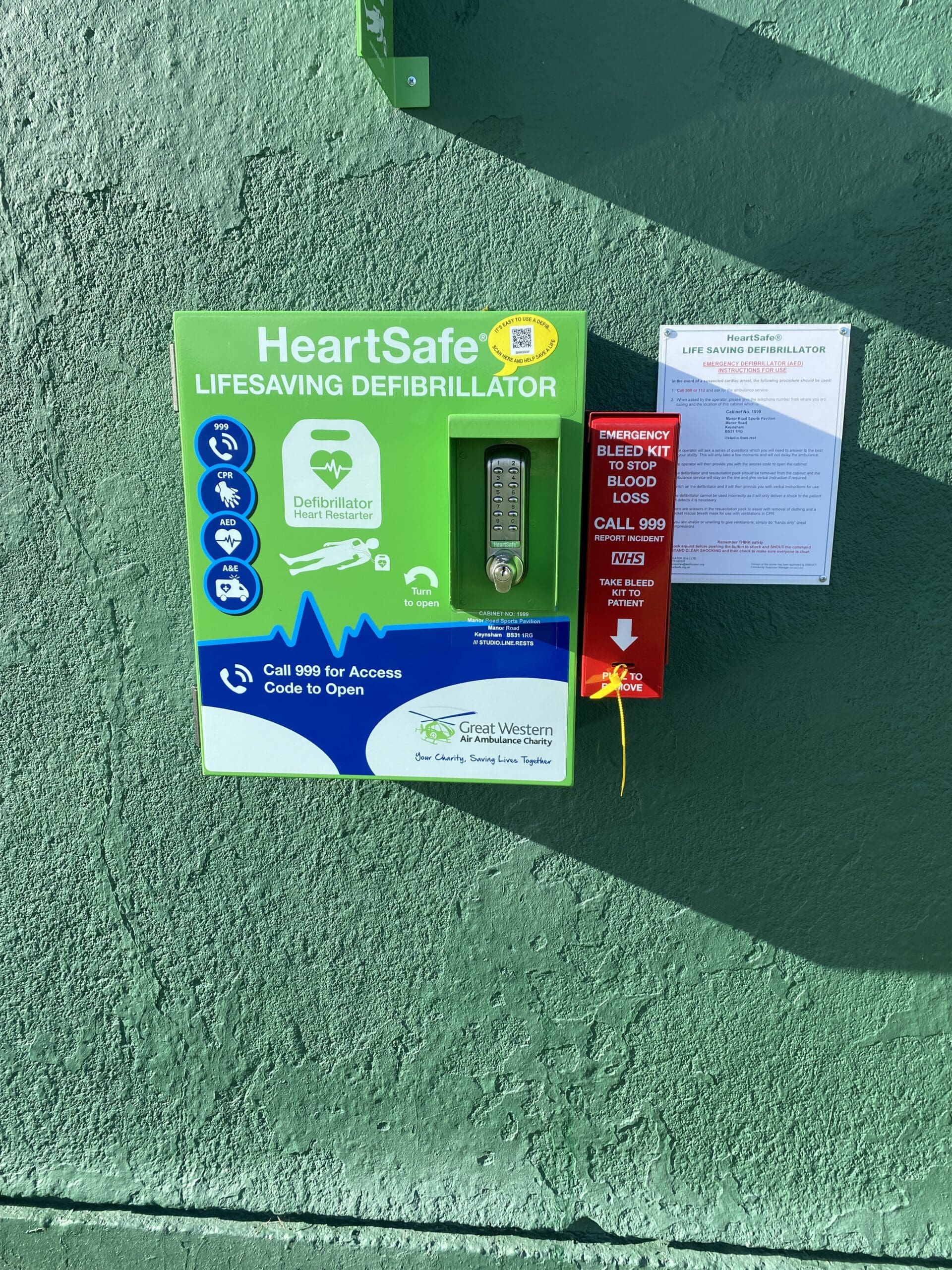 Manor Road Pavilion | HeartSafe® AED Locator