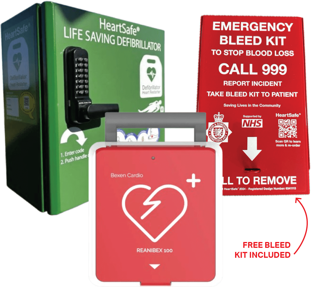 HeartSafe Exclusive Offer | Bleed Kit and Defib Package